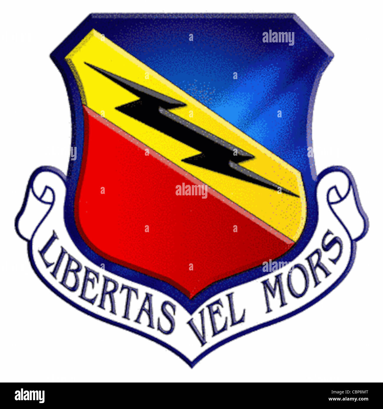The 388th Fighter Wing shield, depicted here in a color clip art style ...
