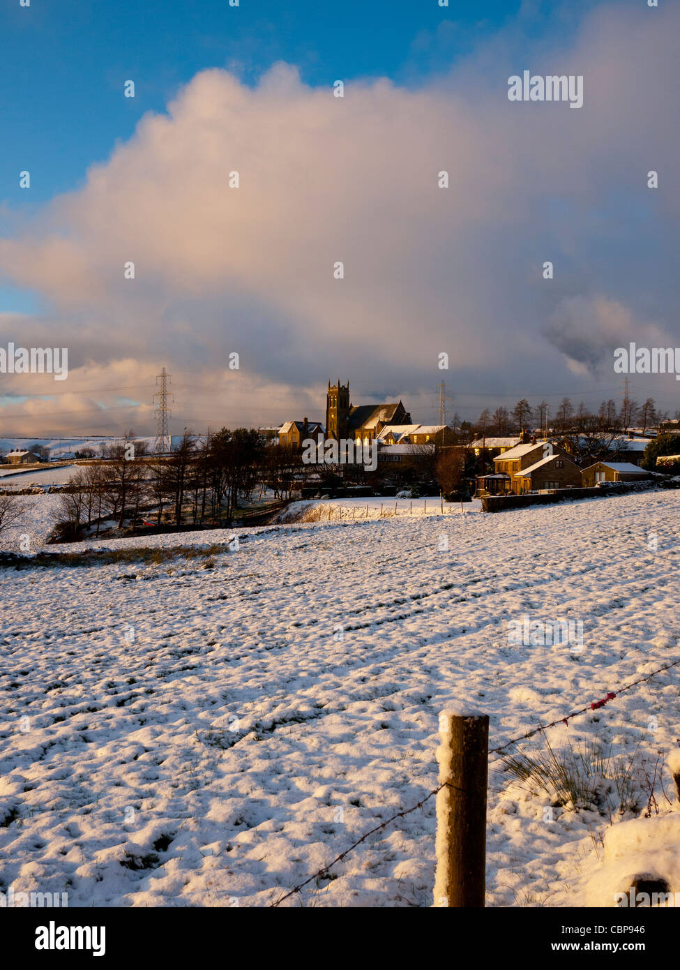 Lancashire village snow hi-res stock photography and images - Alamy