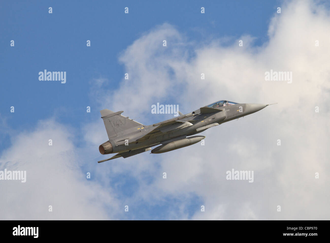 Jas 39 Gripen solo display at Linköping air show 2010 Stock Photo - Alamy
