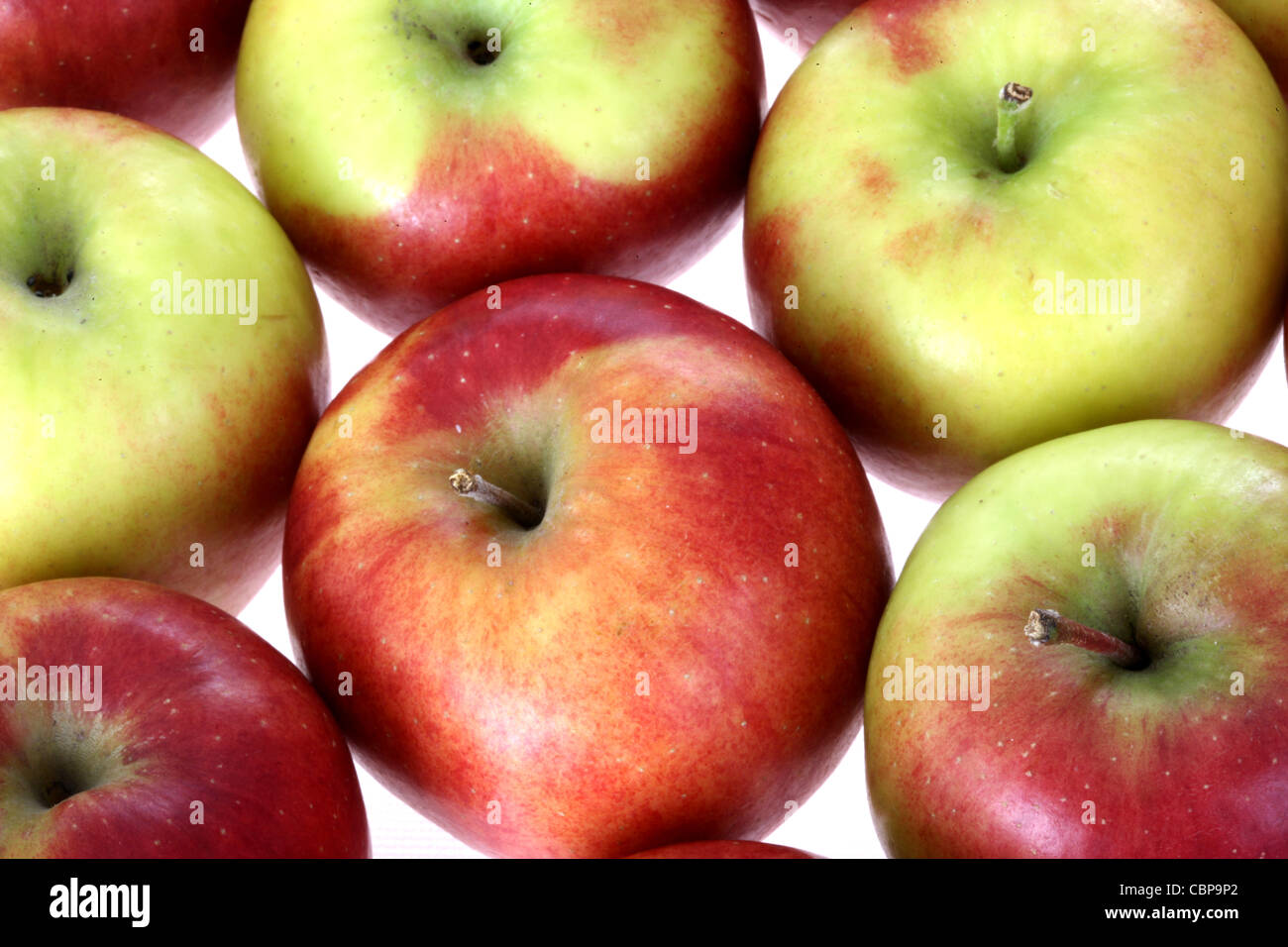 Fresh Healthy Ripe Red Apples With No People Stock Photo - Alamy