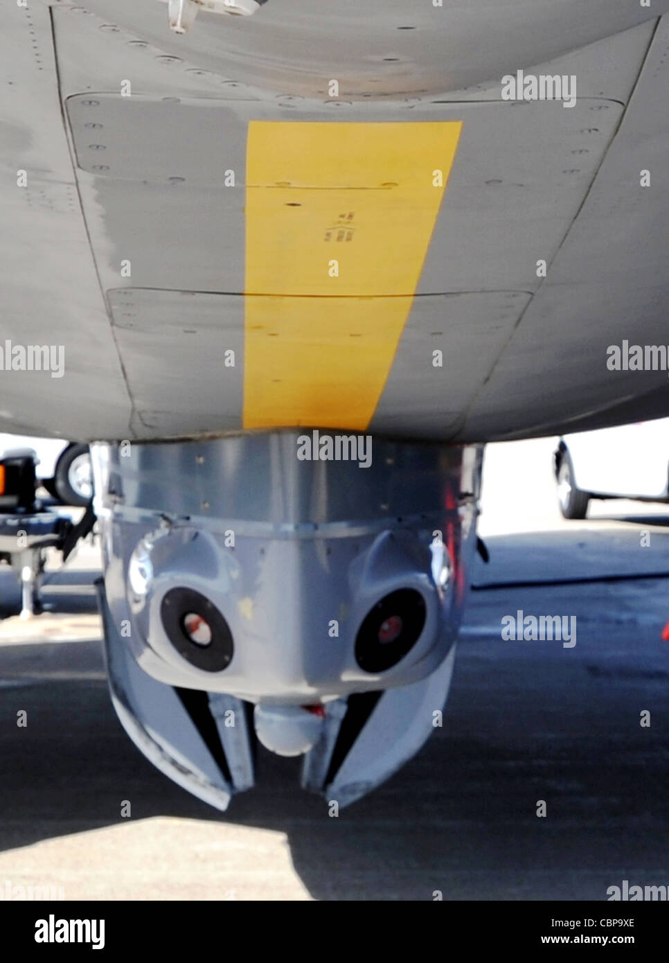 A Large Aircraft Infrared Countermeasures system pod is attached to a ...