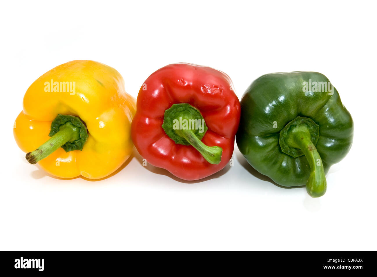 Peppers different colors Cut Out Stock Images & Pictures - Alamy