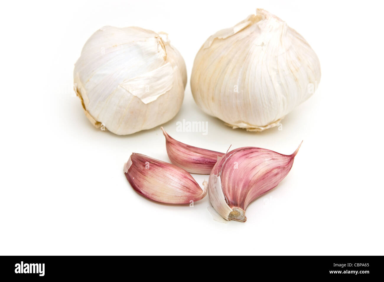 Garlic isolated on white background Stock Photo - Alamy