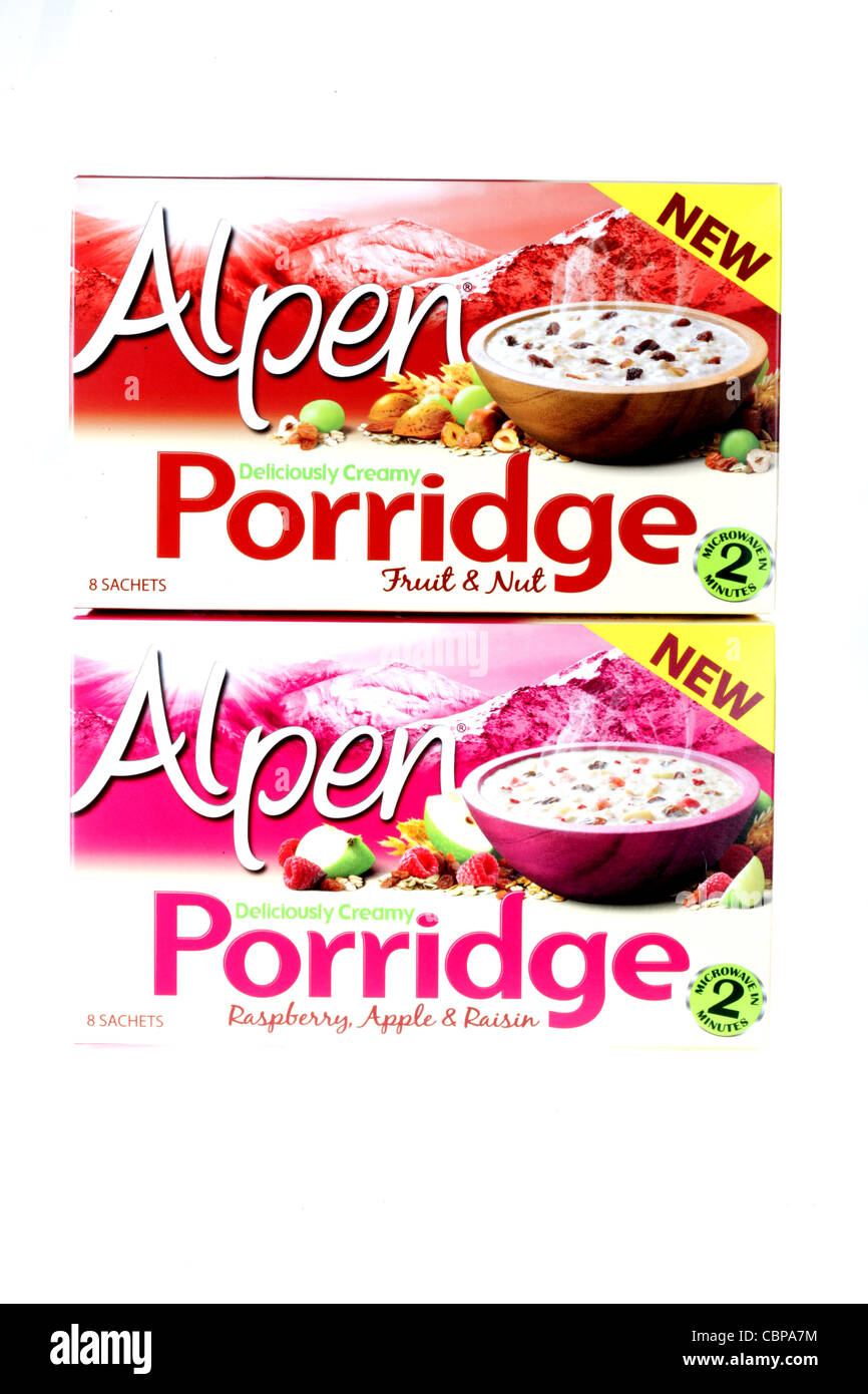 Nut and raisin porridge Cut Out Stock Images & Pictures - Alamy