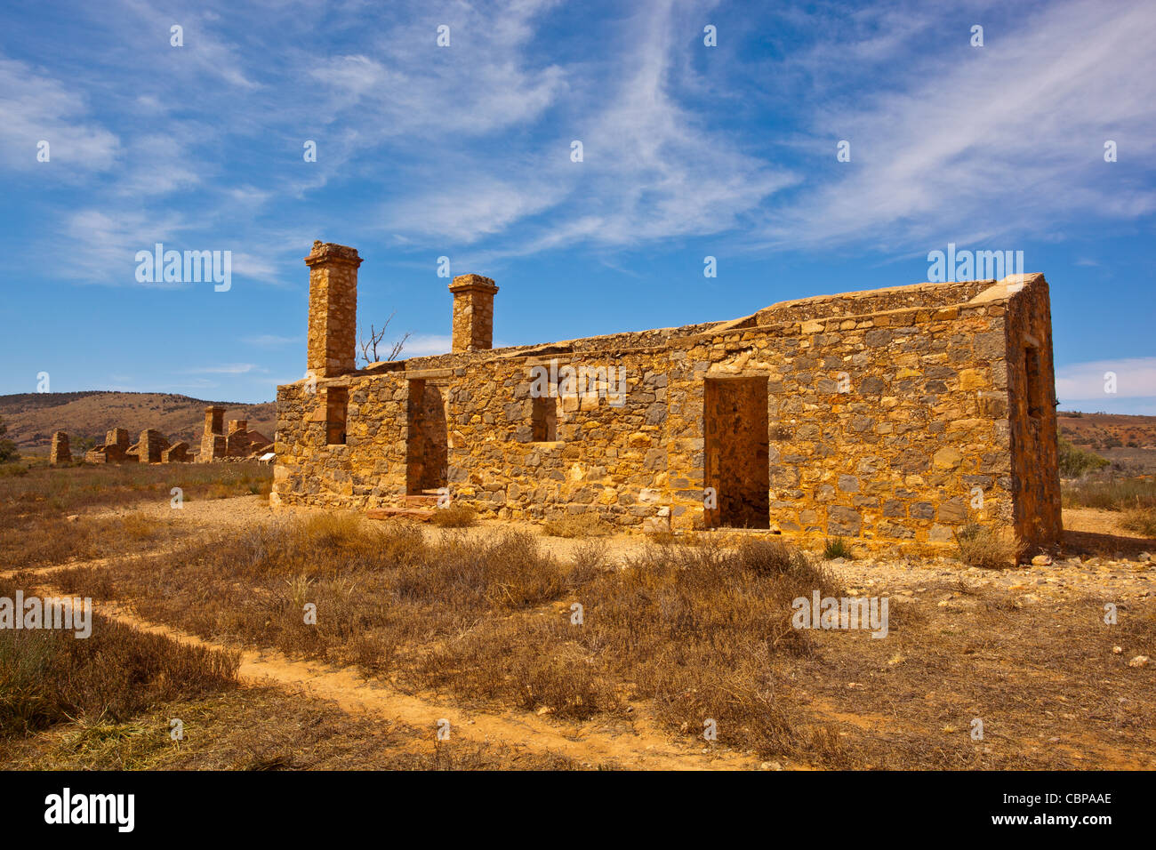 Ruins of Kanyaka Homestead near Hawker in the Flinders Ranges in ...