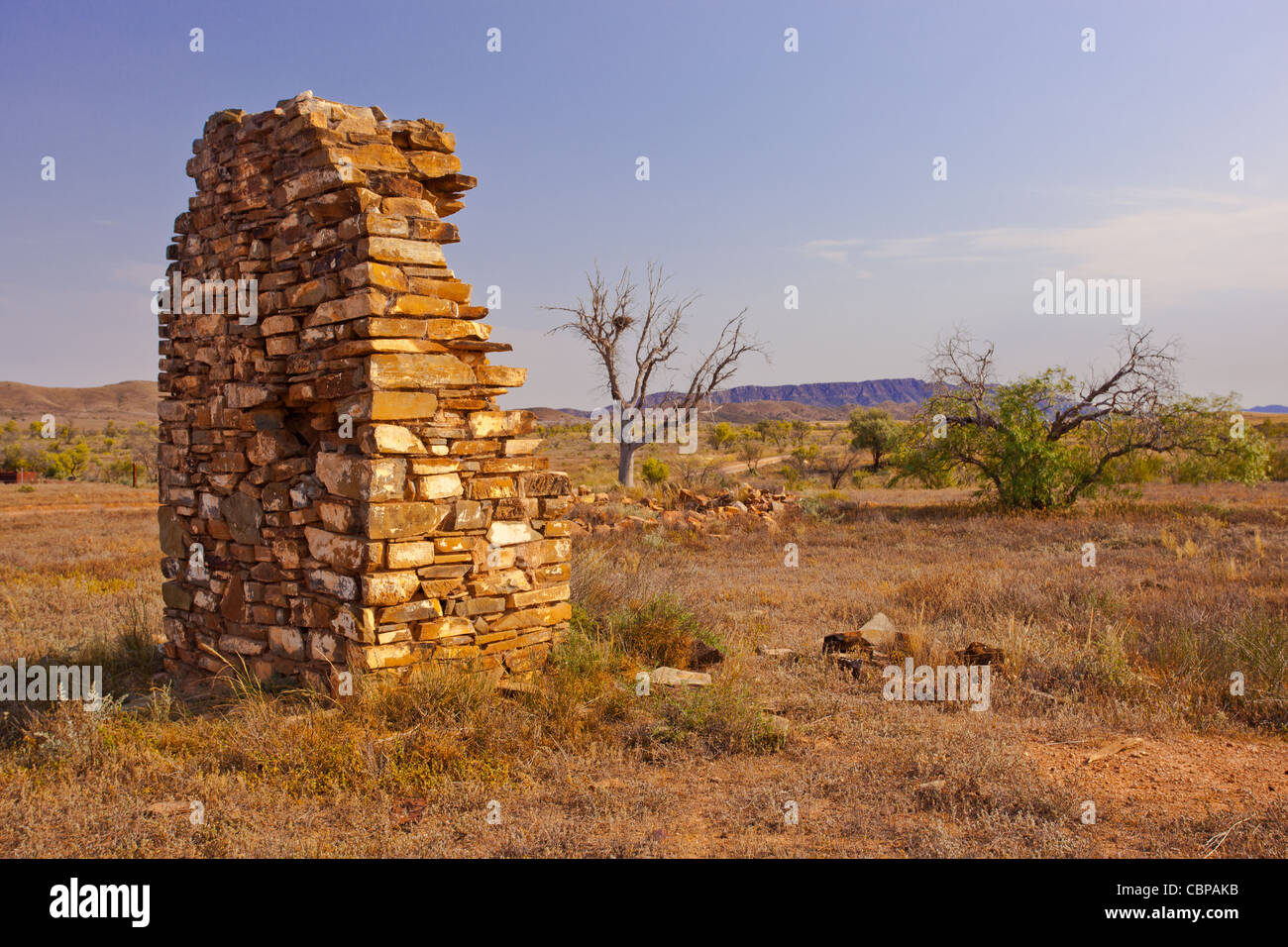 Ruins on Dairy Farm Road near Hawker in the Flinders Ranges in outback ...