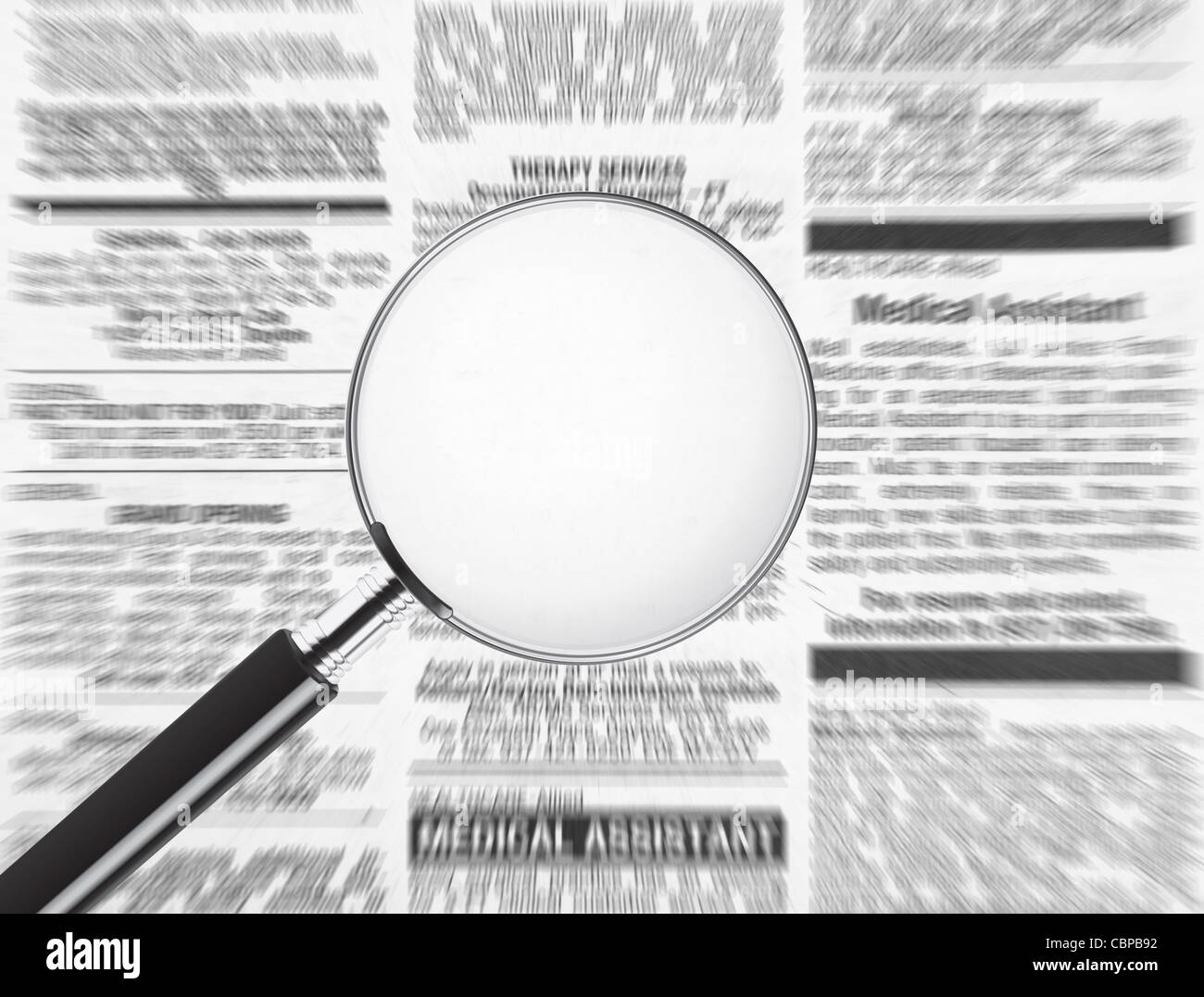 Newspaper magnifying glass hi-res stock photography and images - Alamy