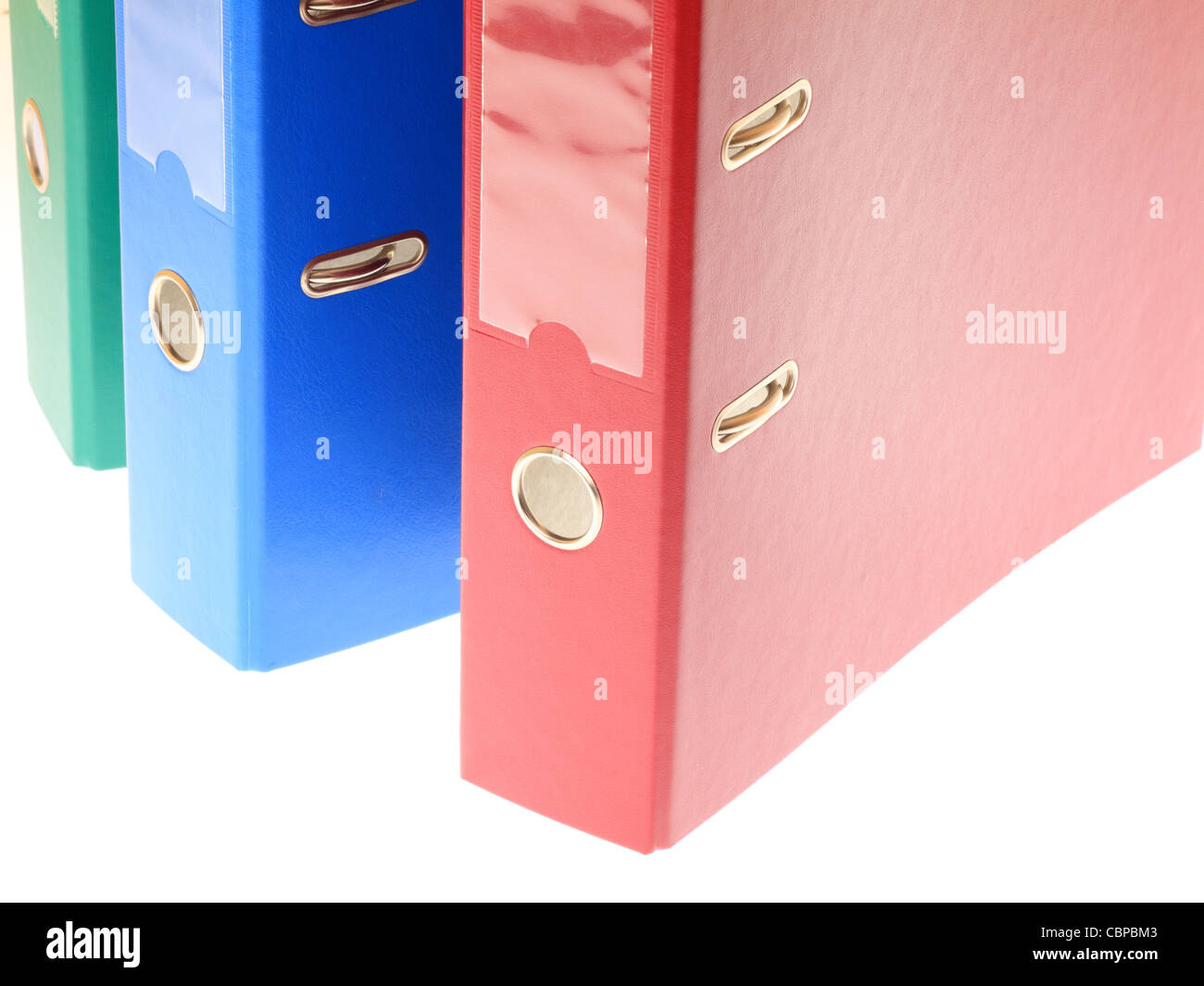 office folders binder isolated on white Stock Photo - Alamy