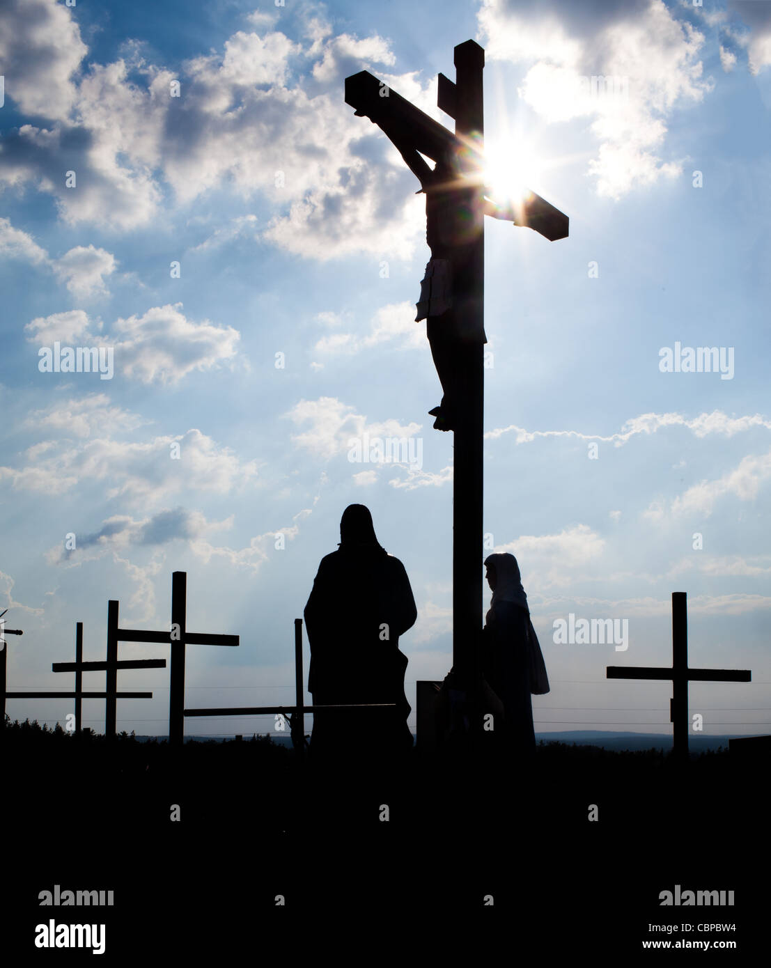 The cross symbol of God is love to people Stock Photo - Alamy