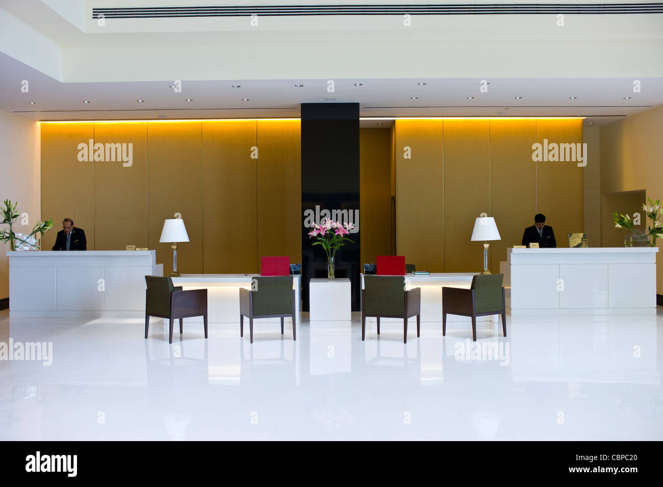 Lobby and Reception area in the 5-star Oberoi Mumbai Hotel at Nariman ...