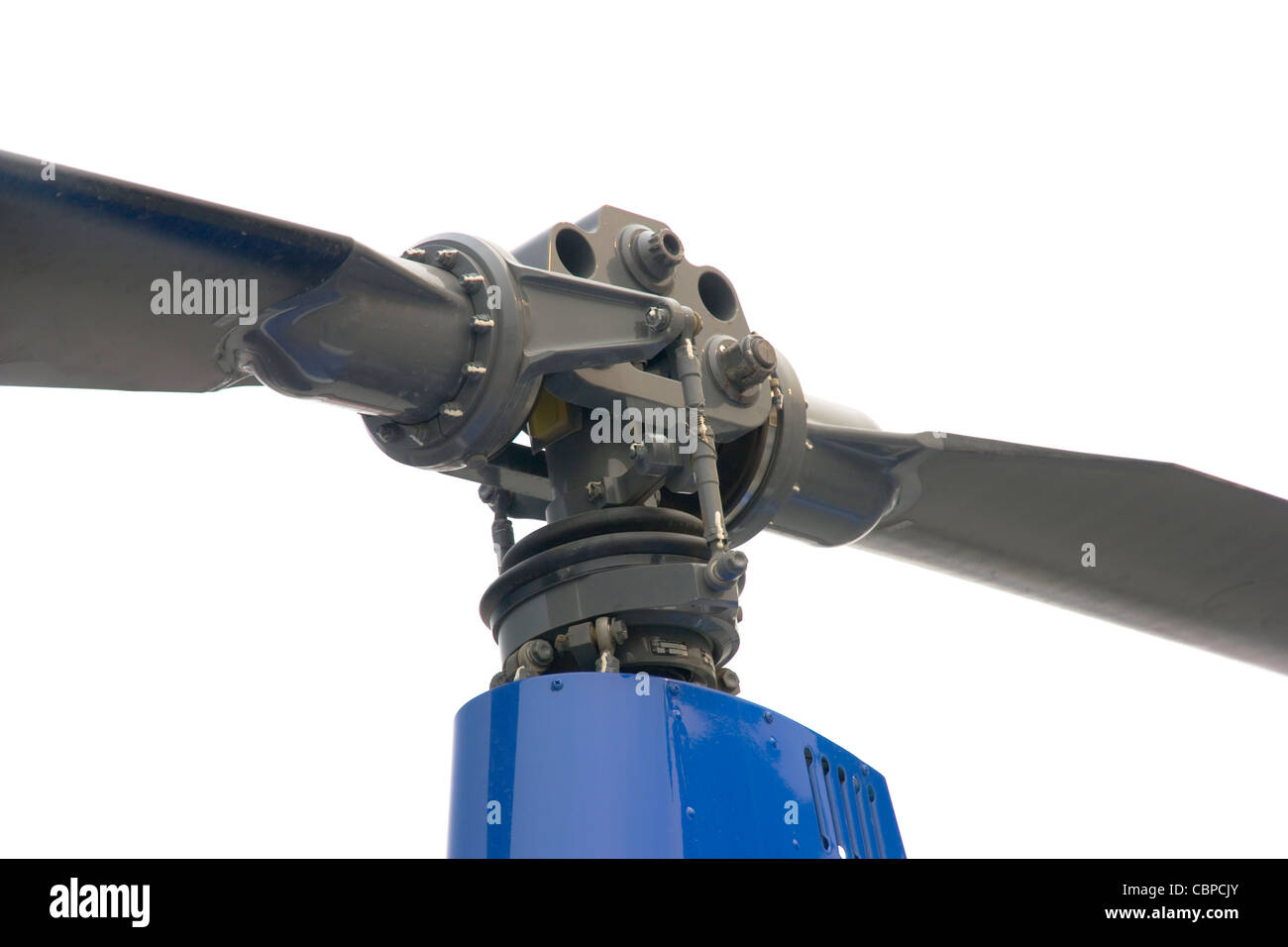 blade and blue helicopter gearbox Stock Photo - Alamy