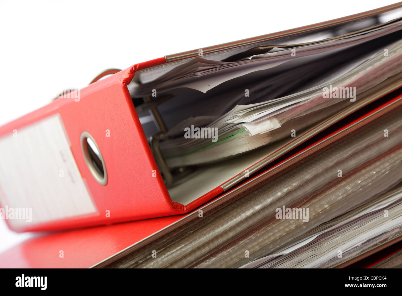 stack file Office folder on white background Stock Photo - Alamy