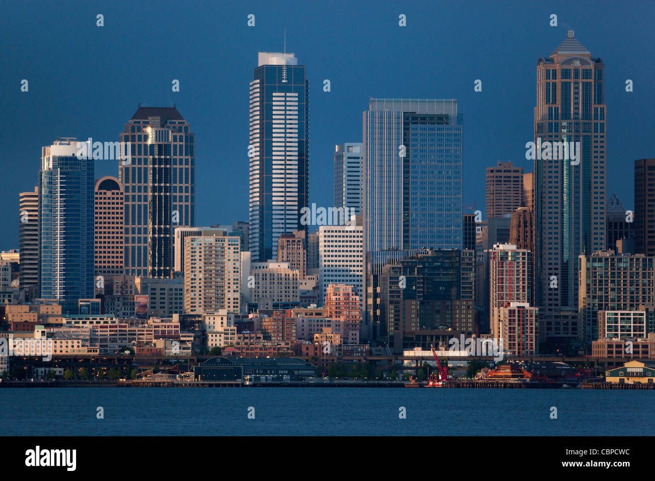 Skyline, Puget Sound, Seattle, Washington Stock Photo - Alamy