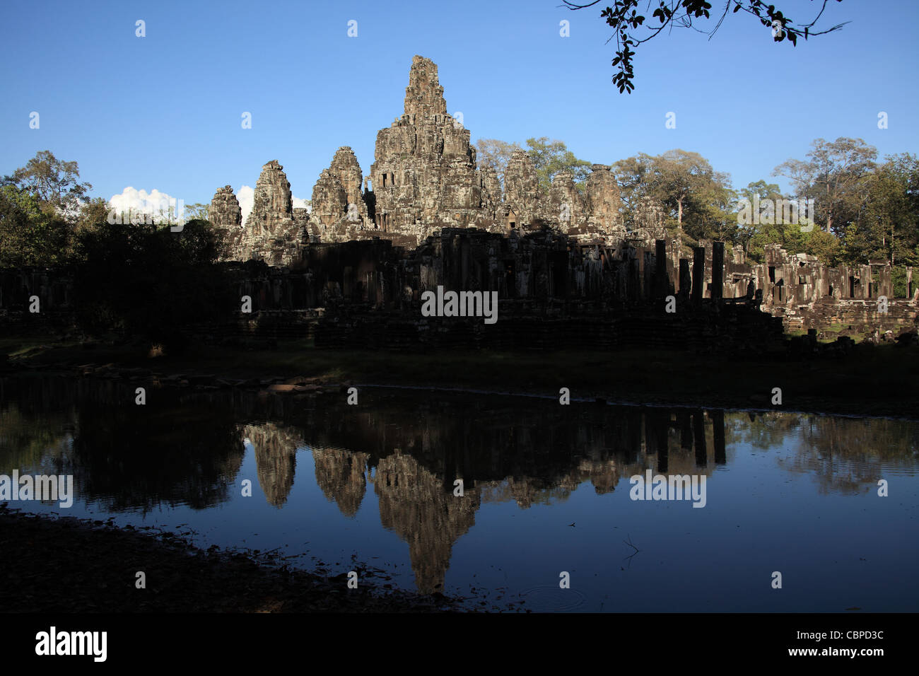 Bayon temple at Angkor Stock Photo - Alamy