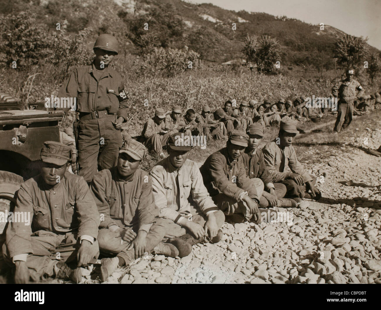 Korea, 29 September 1950: Korean Lt. poses with six North Korean ...