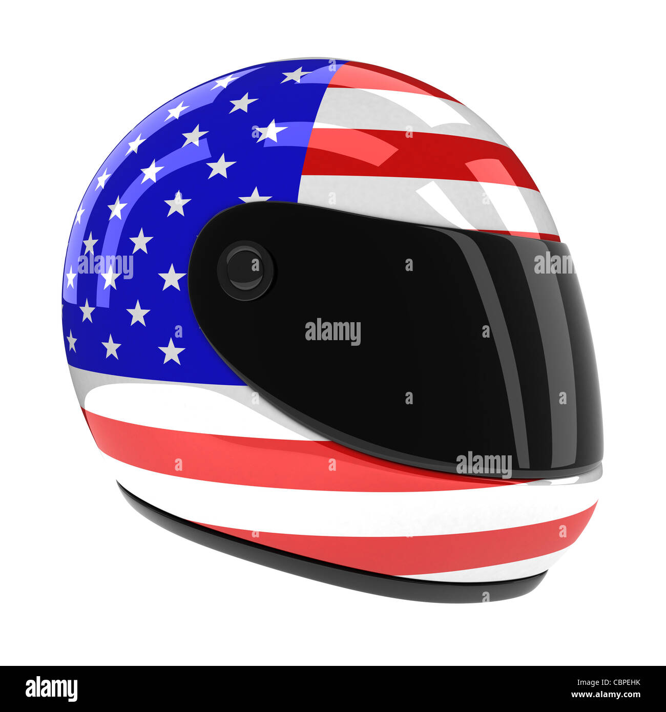 Helmet, USA flag (done in 3d, isolated Stock Photo - Alamy