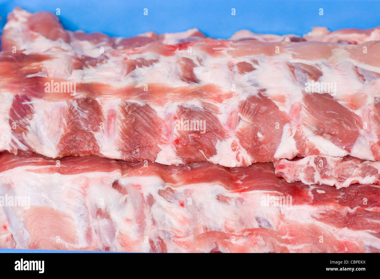 Raw pork ribs Stock Photo - Alamy