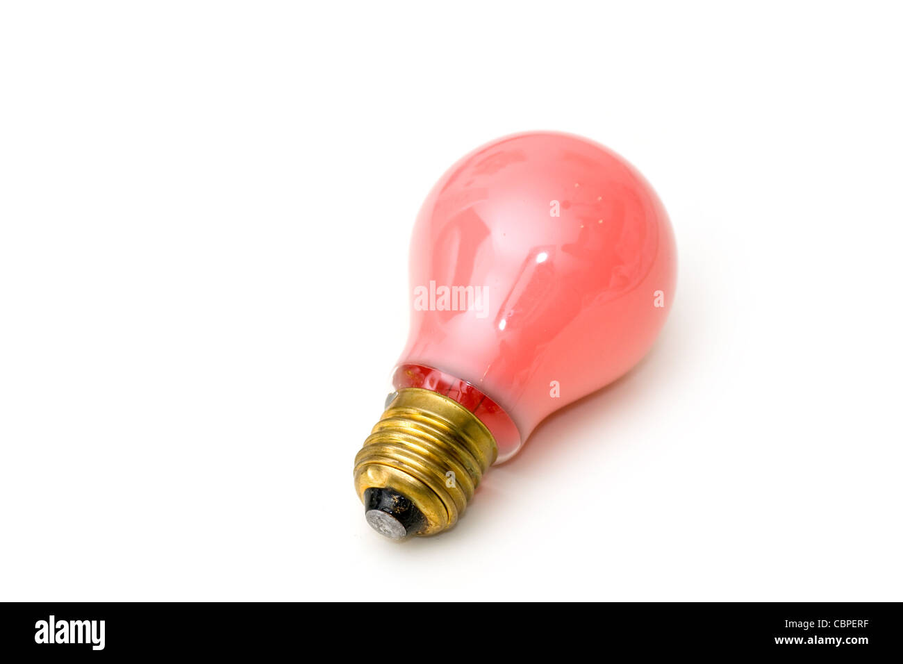 Red light bulb Stock Photo - Alamy