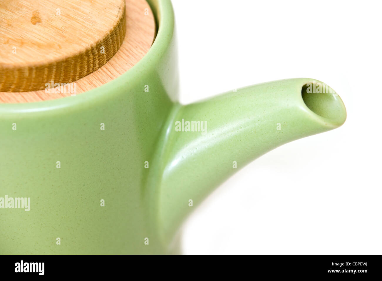 Green tea pot Stock Photo - Alamy