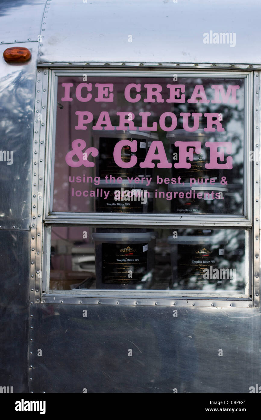 Back of a caravan selling ice cream at the Enchanted Christmas in ...