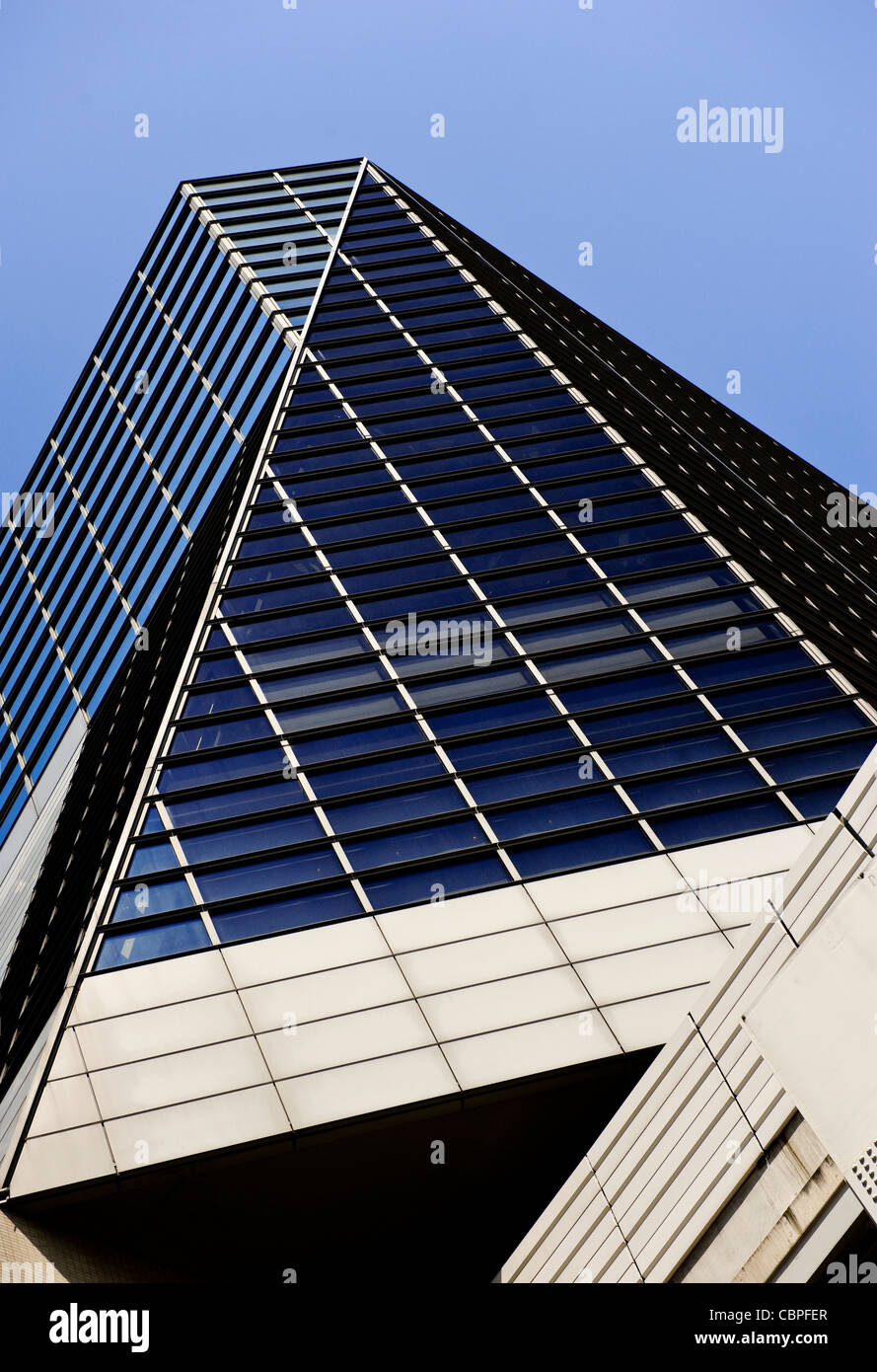 Glass and steel fronted building in Fukuoka, Kyushu, Japan, Asia Stock ...