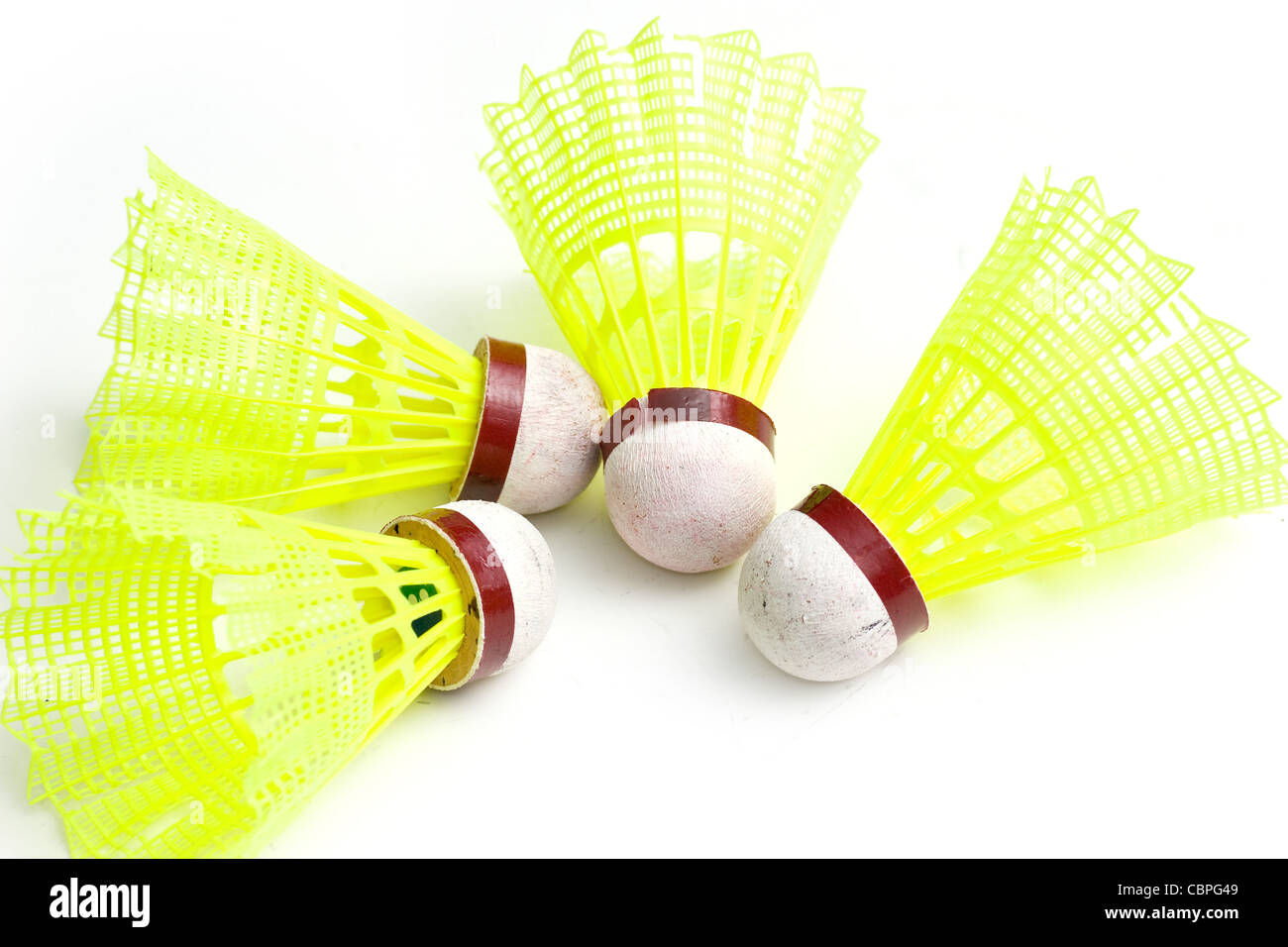 yellow shuttlecock isolated Stock Photo - Alamy