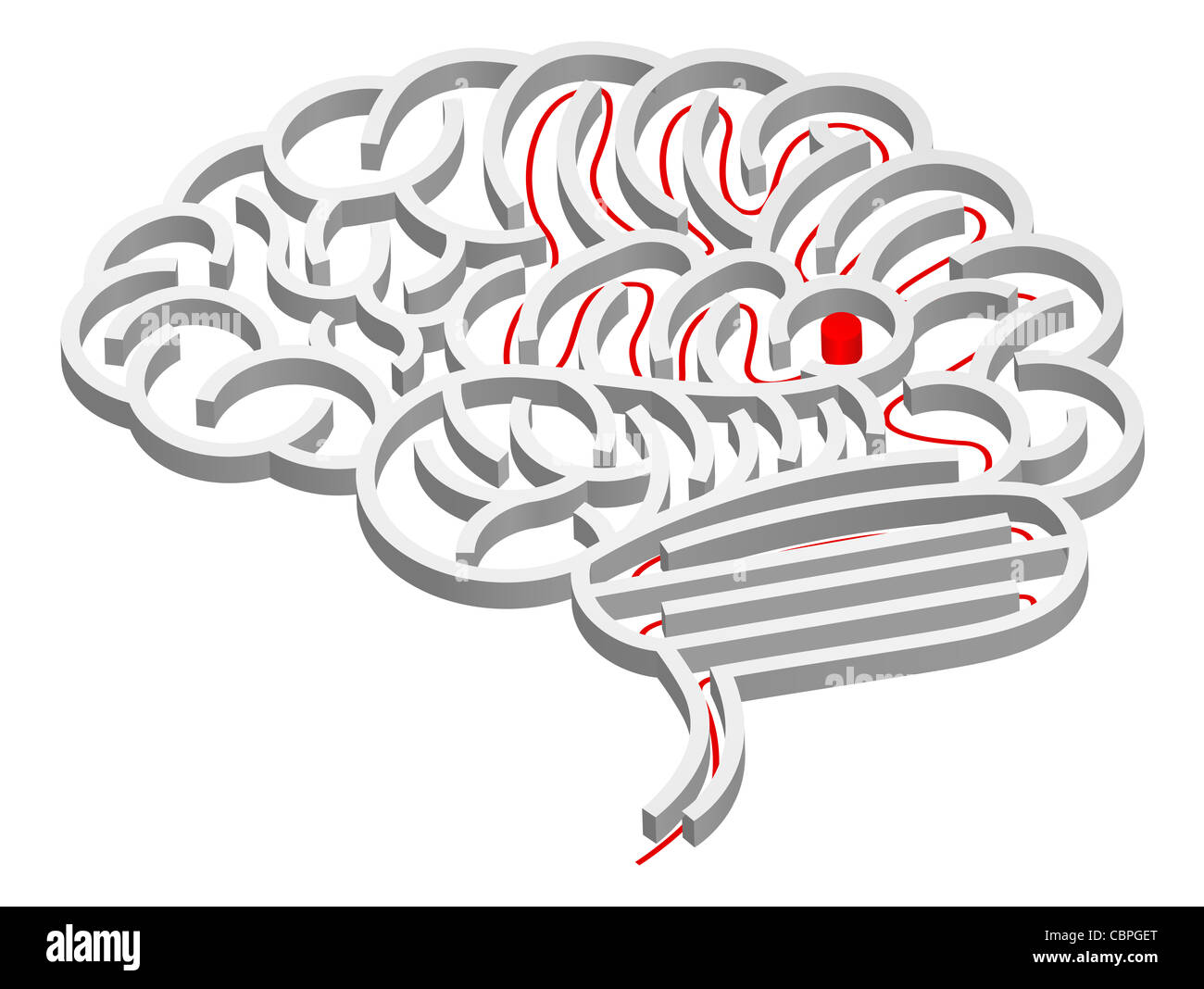 Human brain in a maze hi-res stock photography and images - Alamy