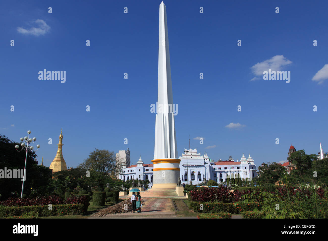Myanmar independence monument obelisk hi-res stock photography and ...