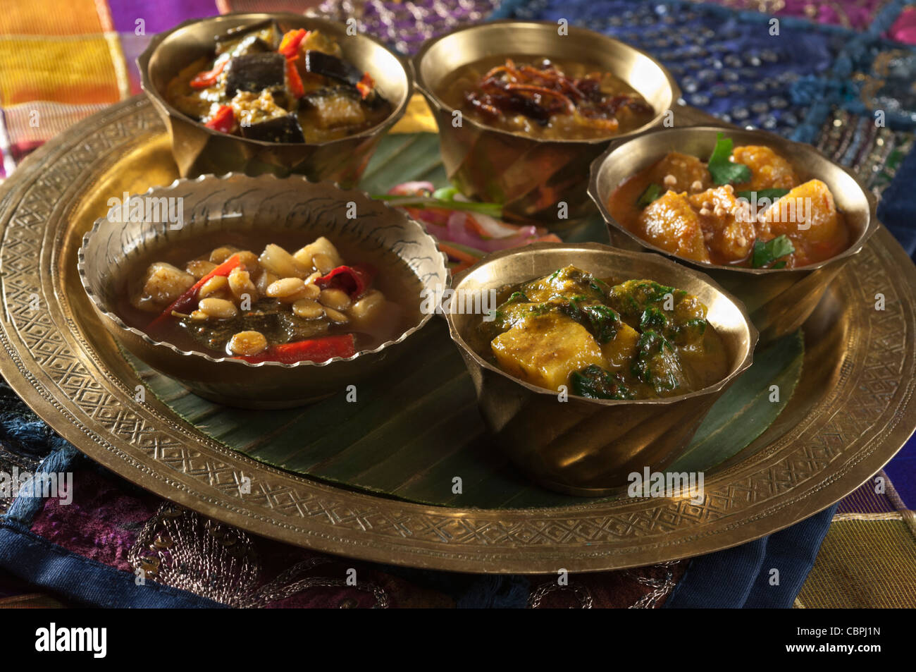 Thali meal India food Stock Photo - Alamy