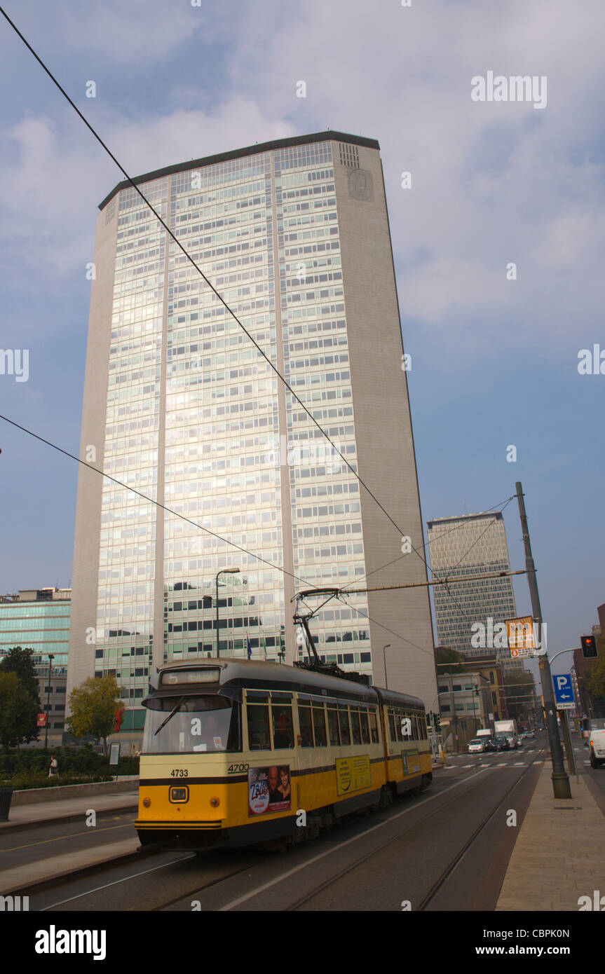 Via dom Vitruvio street with Torre Pirelli the Pirelli tower Piazza ...