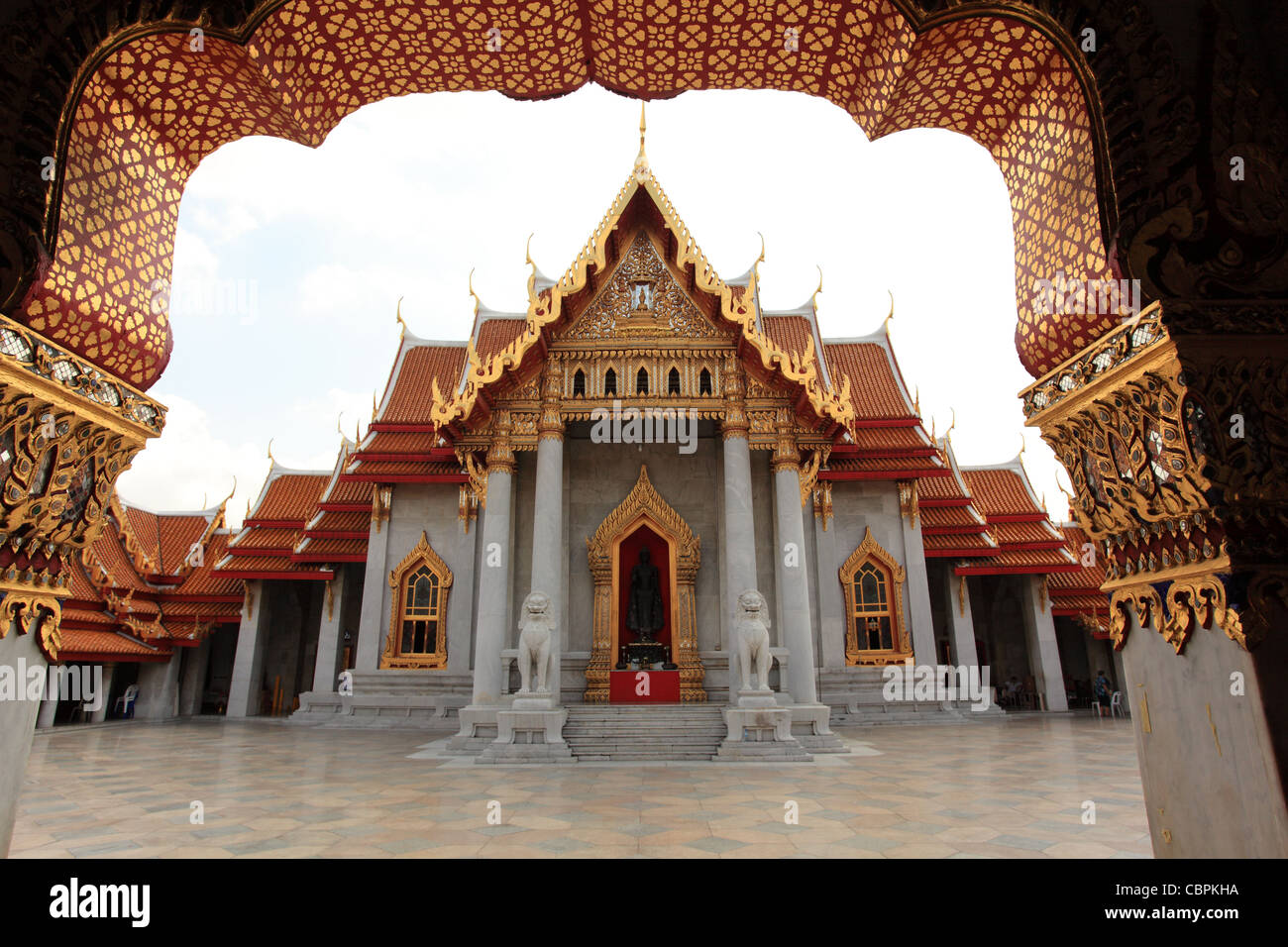 Wat Benchamabophit (The Marble Temple), Bangkok, Thailand Stock Photo ...