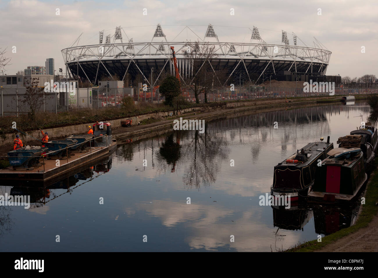 The London 2012 Olympic Stadium is seen from Hackney Wick while in ...