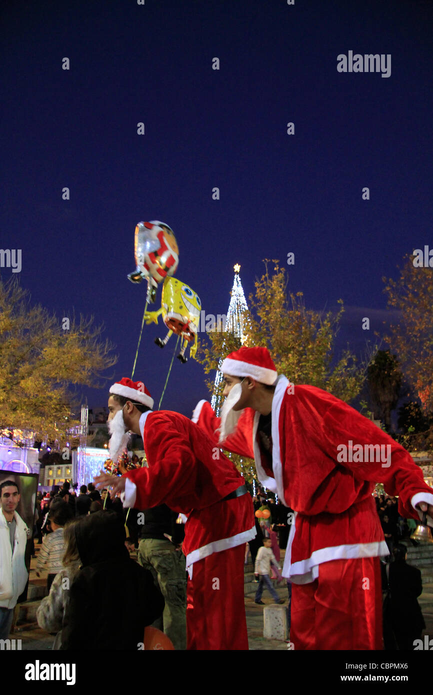Israel, Lower Galilee, Christmas celebration in Nazareth Stock Photo ...