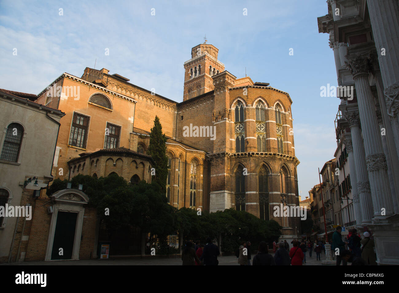 Frari church exterior Campo San Rocco square San Polo district Venice ...