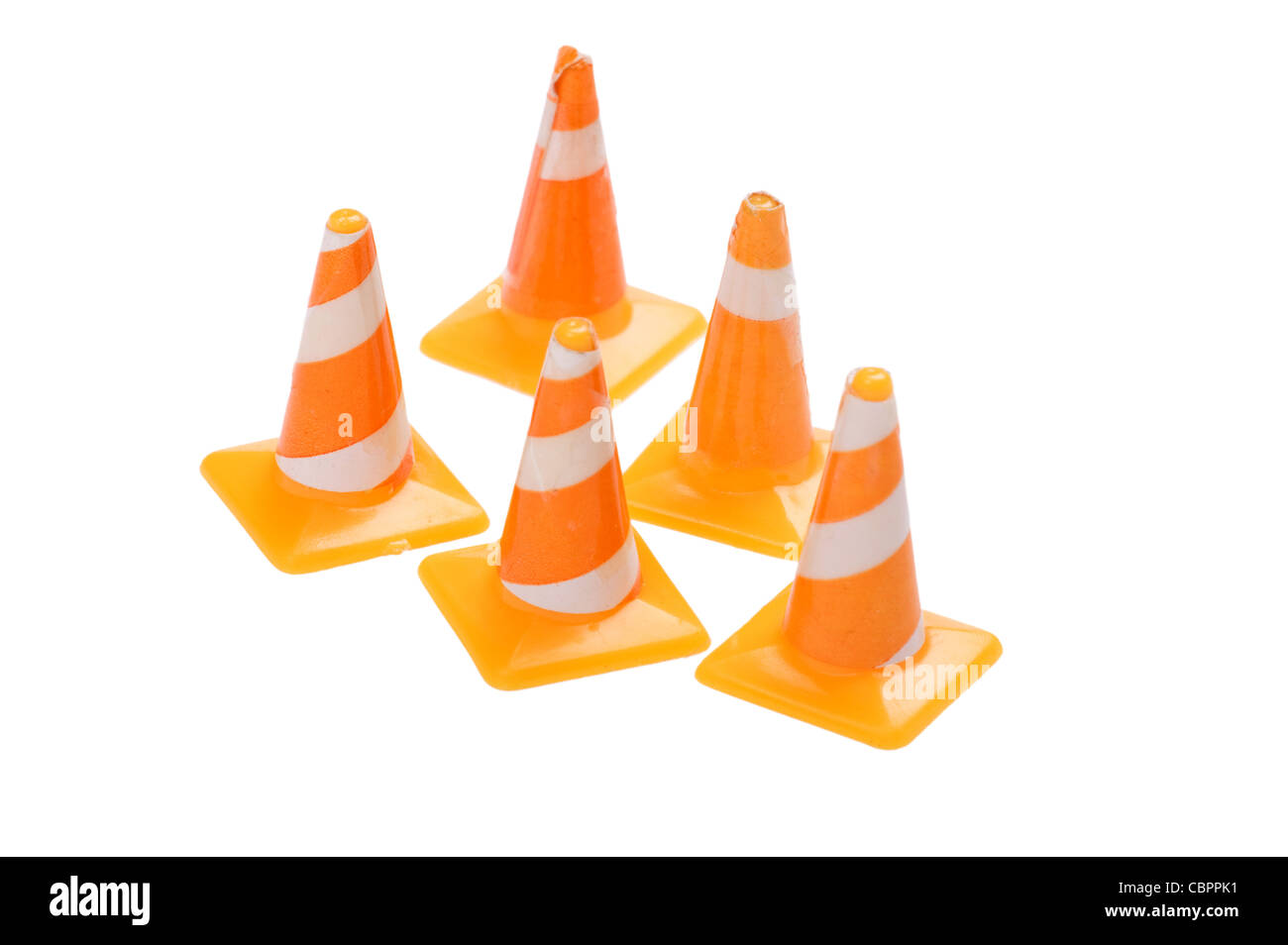 object on white - toy Road cones Stock Photo - Alamy