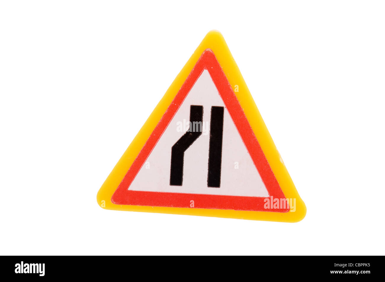 object on white - toy road sign Stock Photo - Alamy