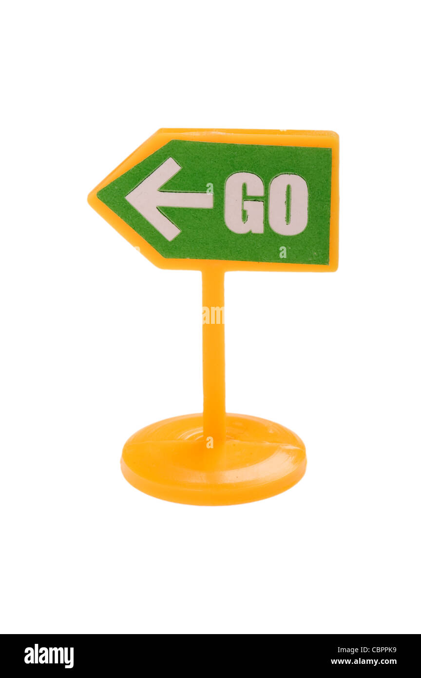 object on white - toy road sign Stock Photo - Alamy