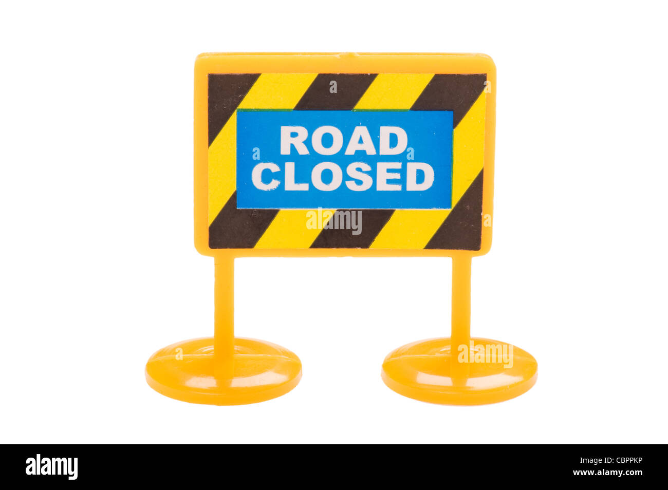 object on white - toy road sign Stock Photo - Alamy