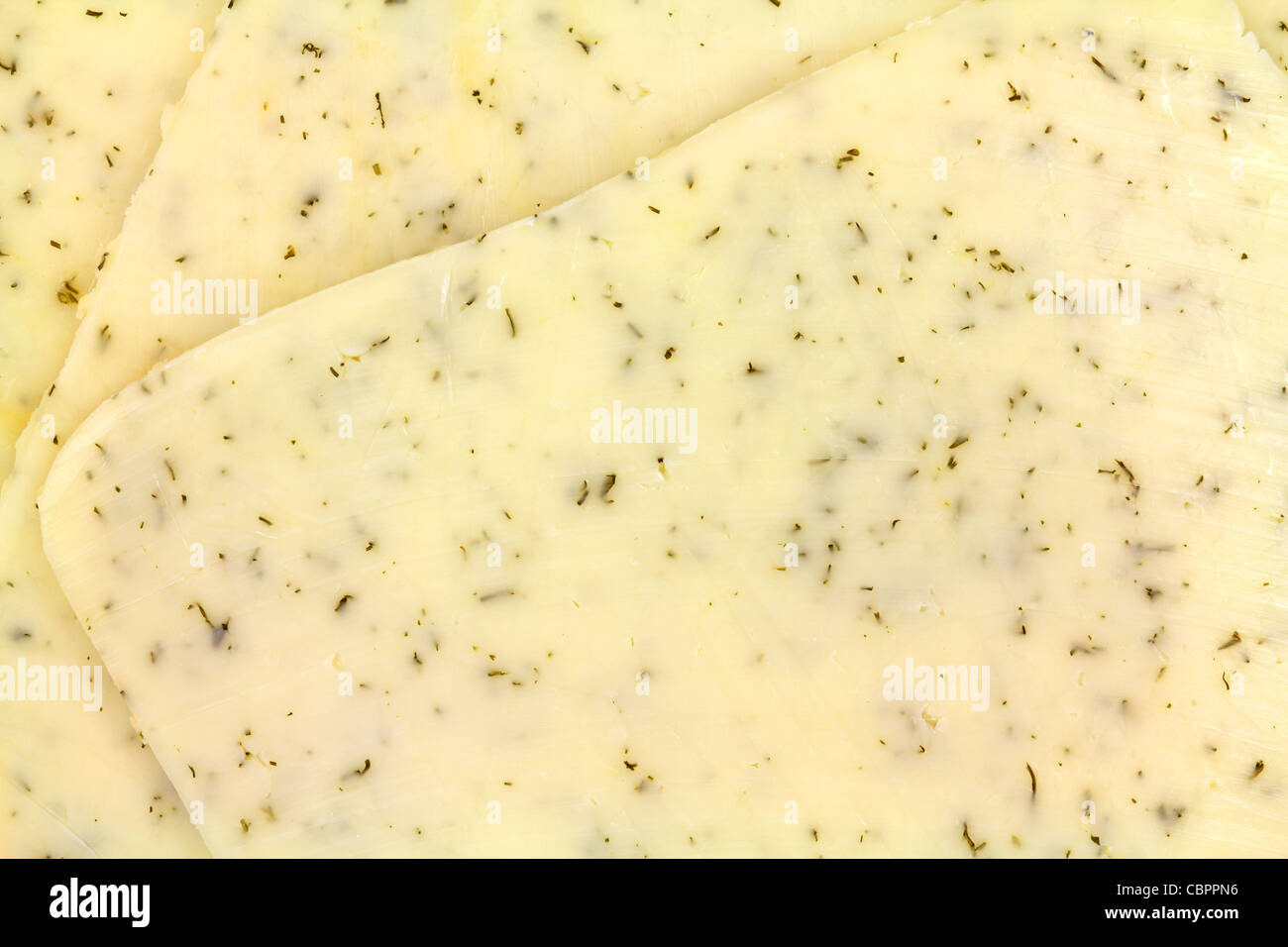 Close view dill and Havarti cheese Stock Photo - Alamy