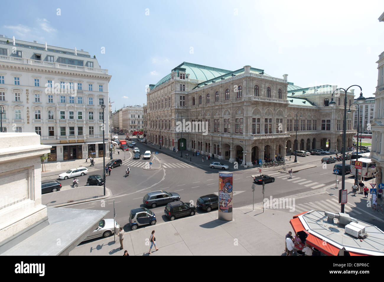 View from the Albertina steps, Vienna Stock Photo - Alamy