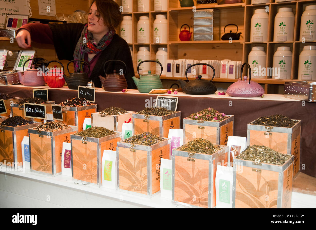 Paris, France - Stall selling herbal tea Stock Photo - Alamy