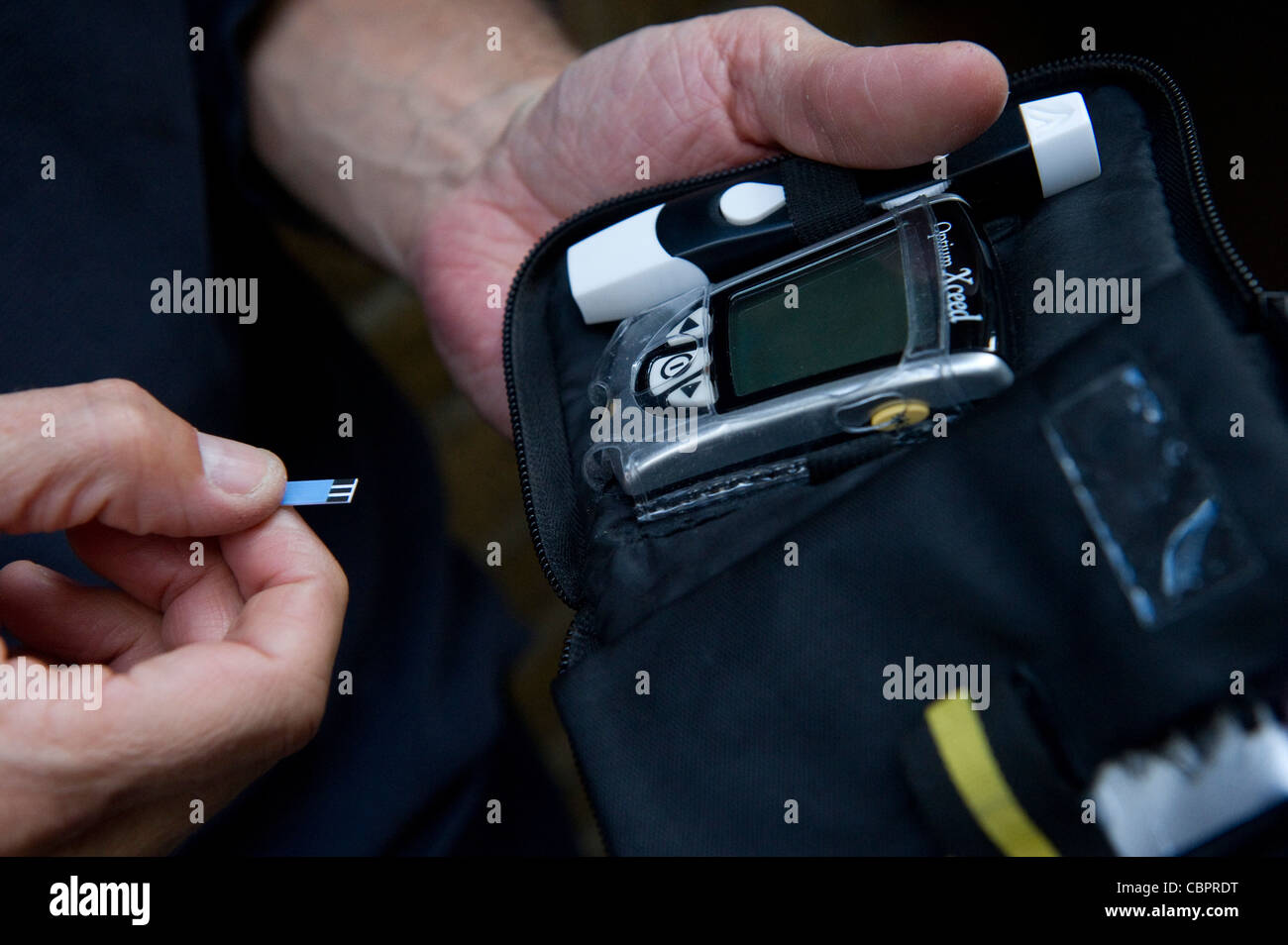 A diabetic has to carry a test kit for his insulin to be controlled ...