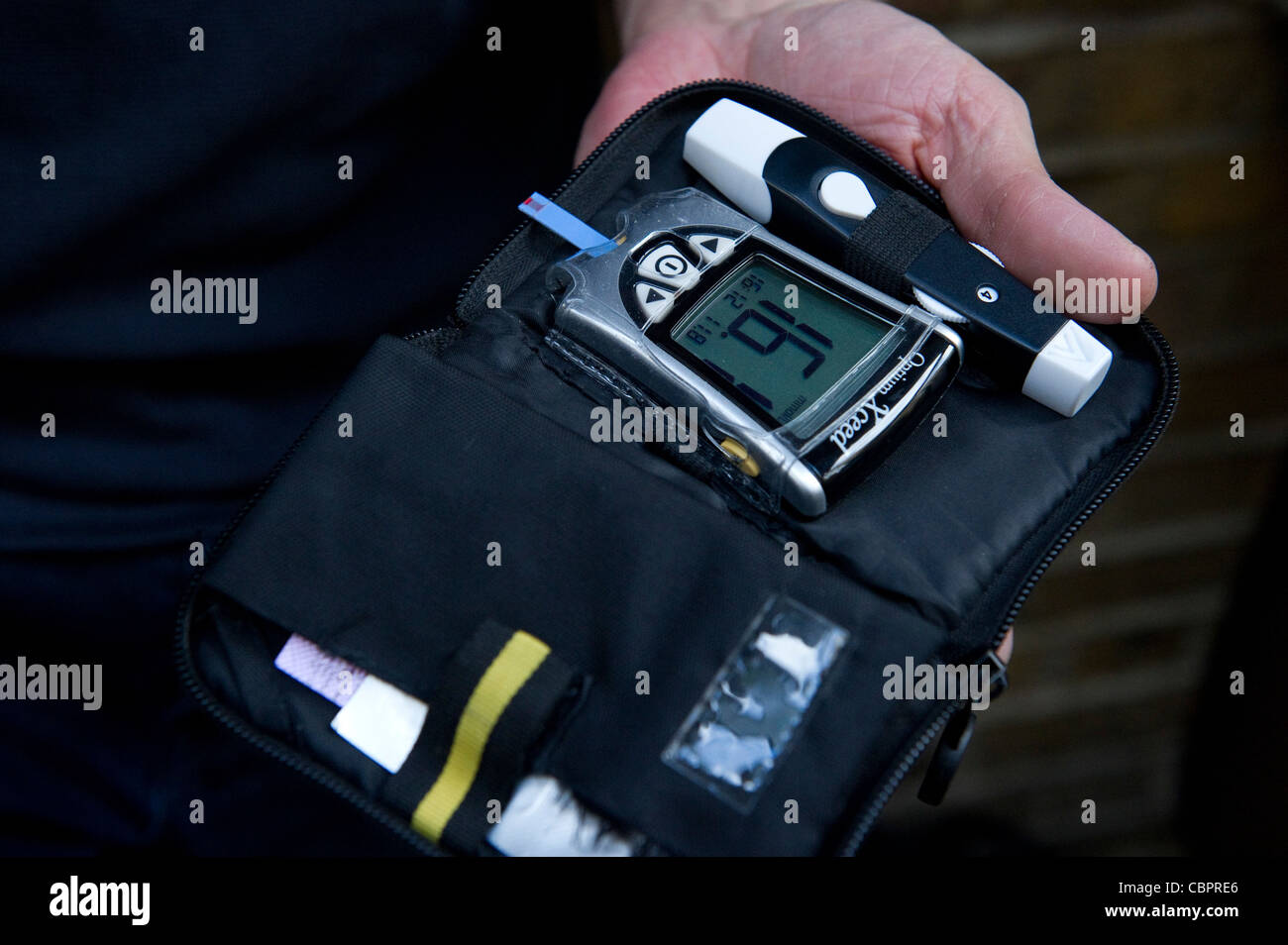 A diabetic has to carry a test kit for his insulin to be controlled ...
