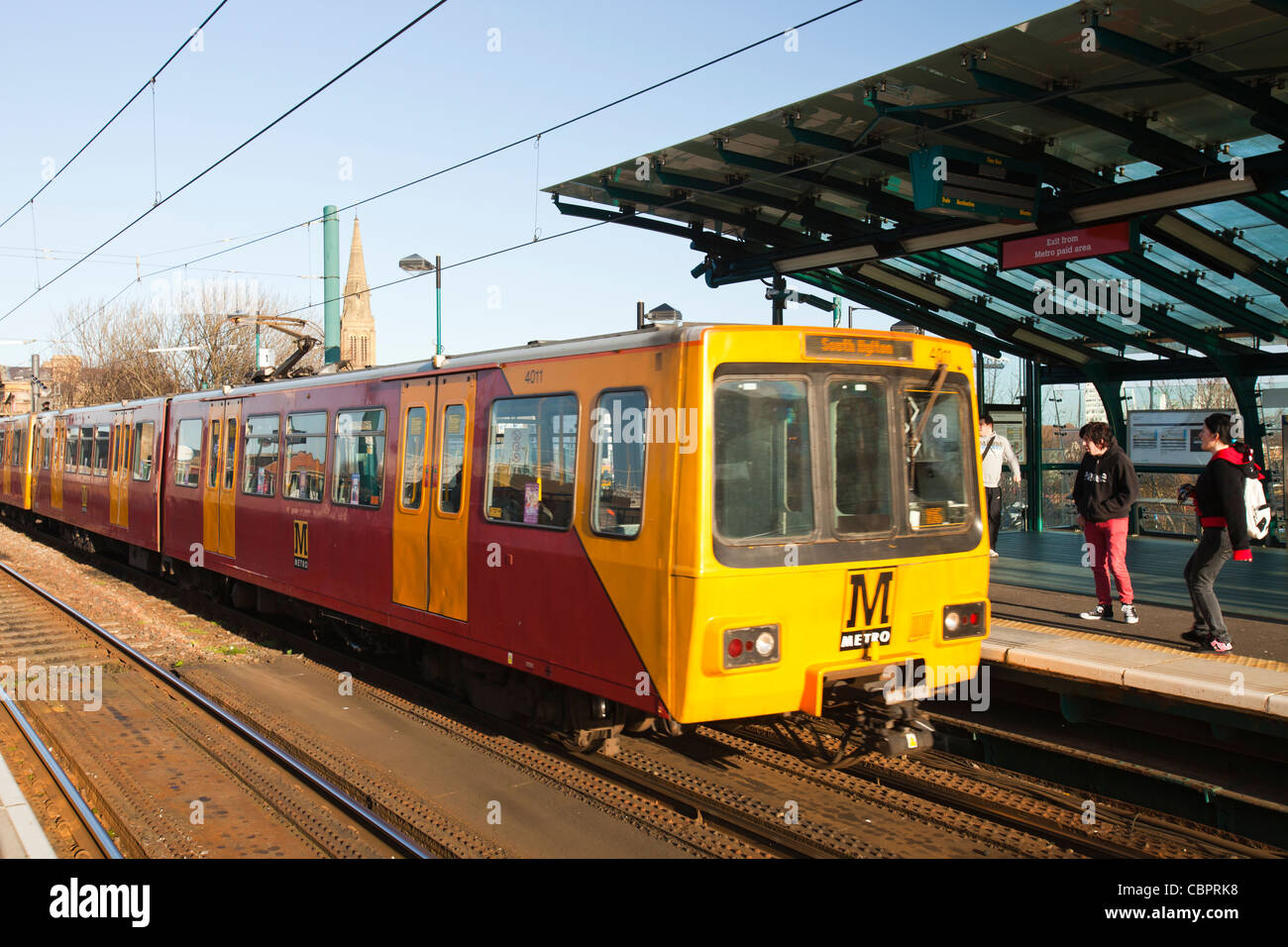 A Metro train at Sunderland train station, North East, UK Stock Photo ...