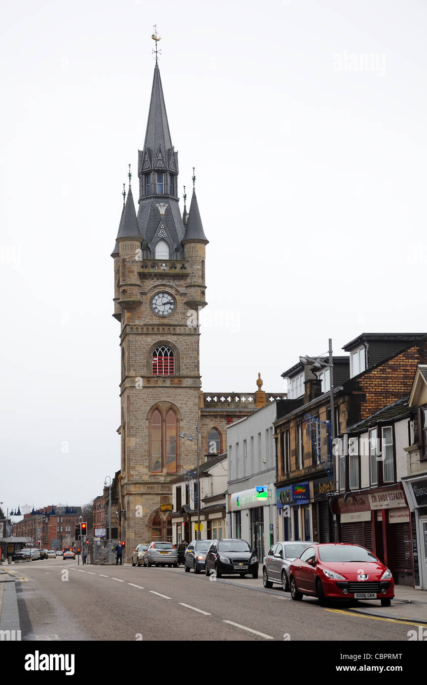 The town hall clock tower in Renfrew, Scotland Stock Photo - Alamy