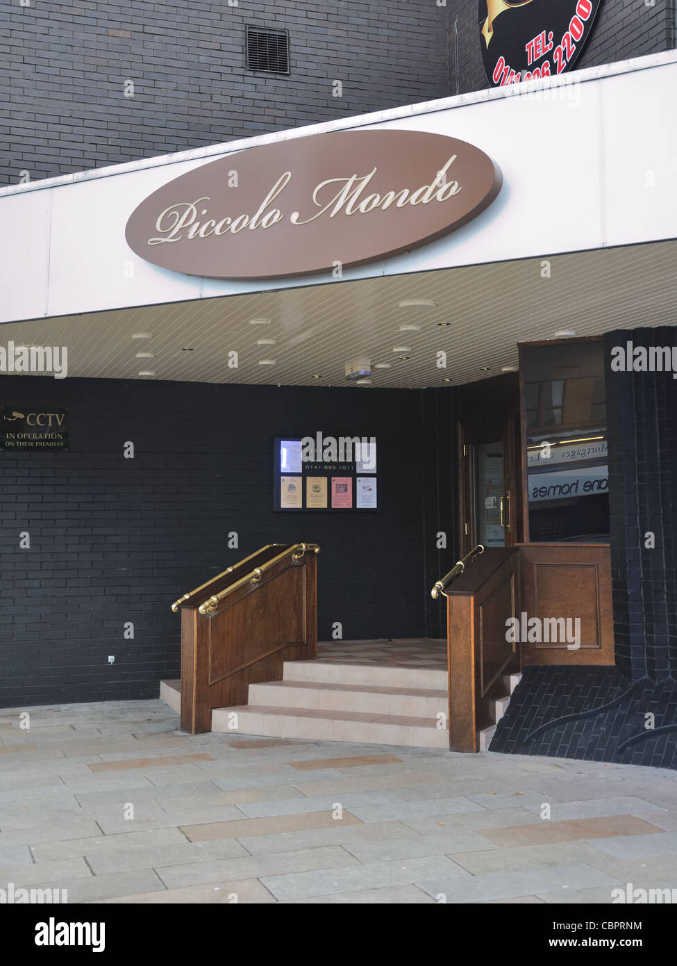 Front entrance to the award winning Piccolo Mondo Italian restaurant in ...