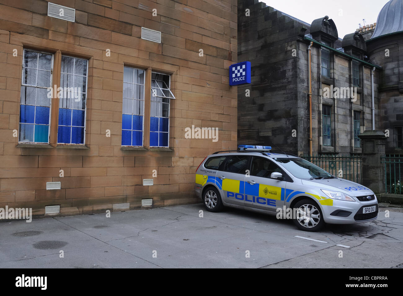 Police patrol car parked outside of Strathclyde police station in ...