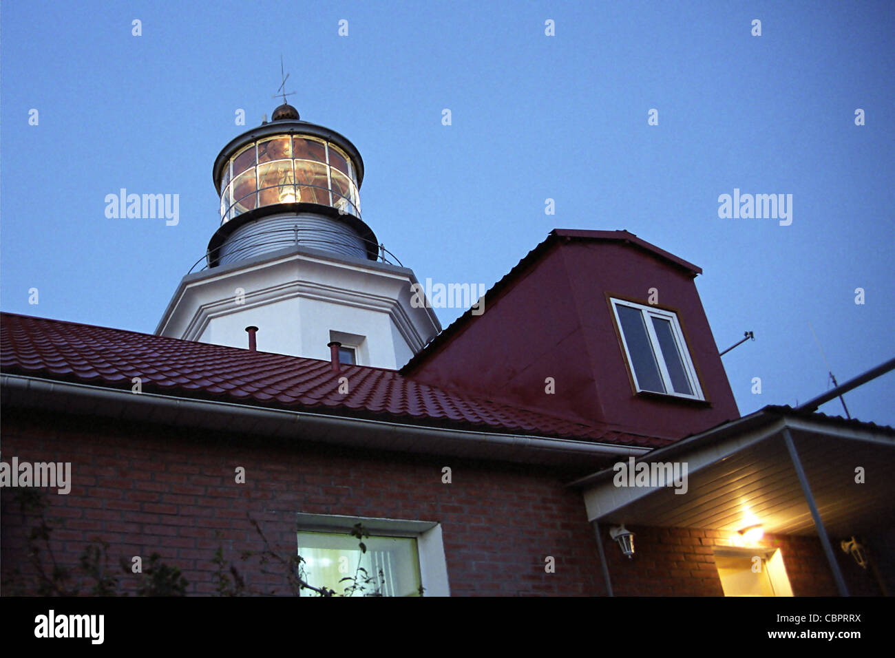 Lighthouse on Snake Island (Zmiinyi Island), Black Sea, Odessa, Ukraine ...