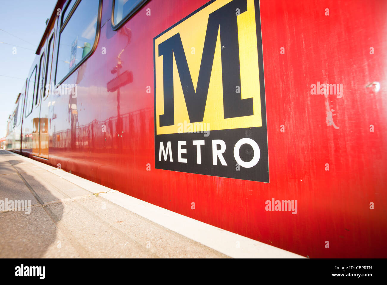 A Metro train at Sunderland train station, North East, UK Stock Photo ...