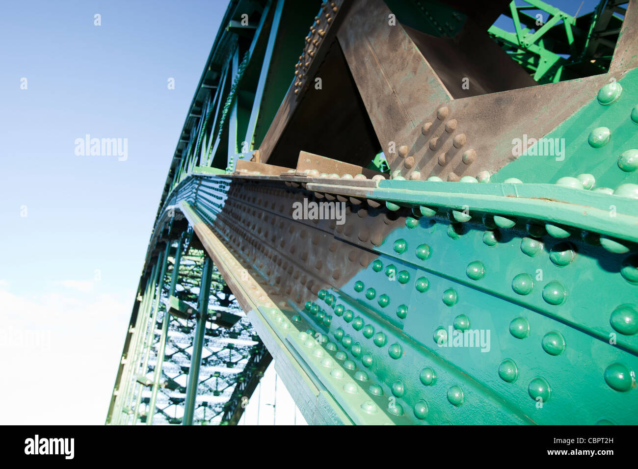 A steel bridge built over the river Wear in 1929 in Sunderland, North ...